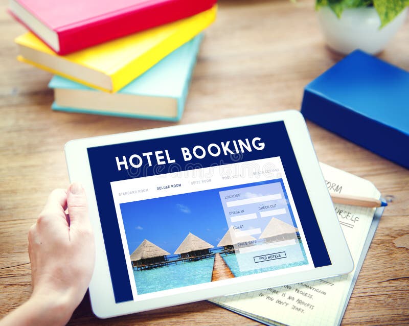 Holiday Reservation Website Interface Concept Stock Photo - Image of ...