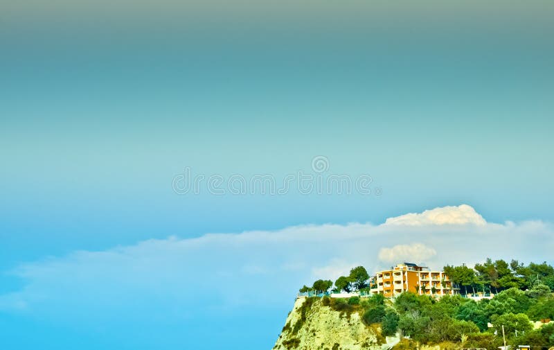 Holiday Resort on the Blue Sky Background Stock Image - Image of ...