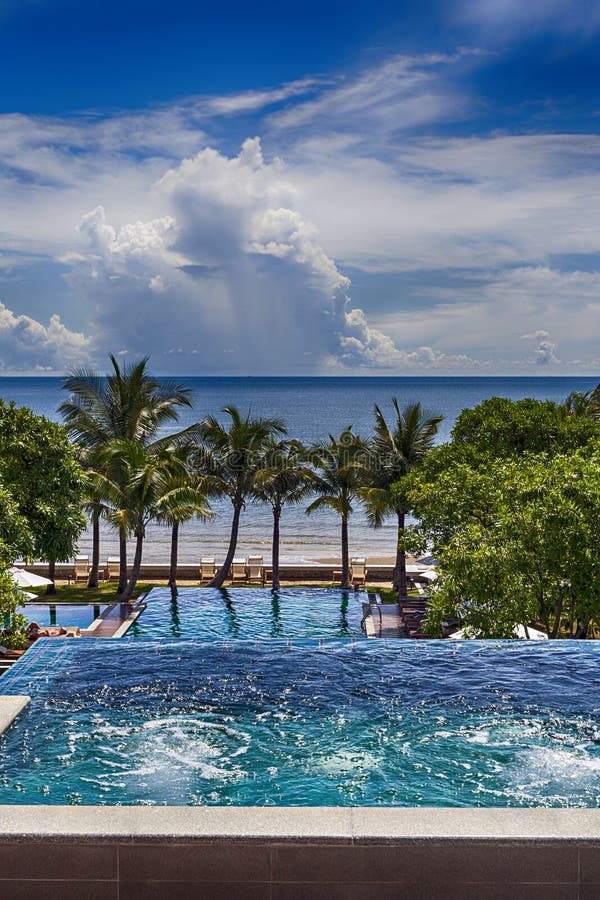 Holiday Resort with Jacuzzi and Pool Stock Photo - Image of pool ...