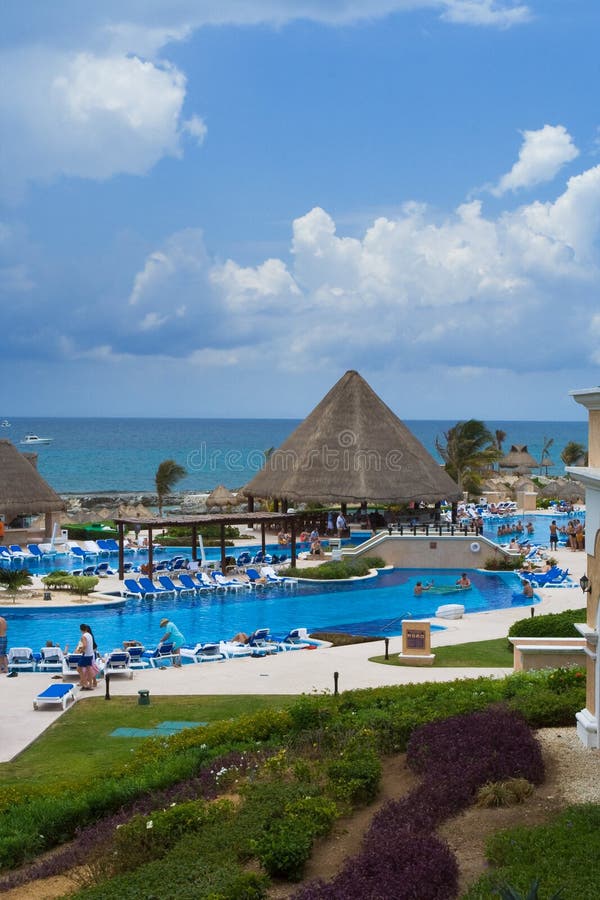 Vacation resort pool area stock photo. Image of side, holiday - 5485220
