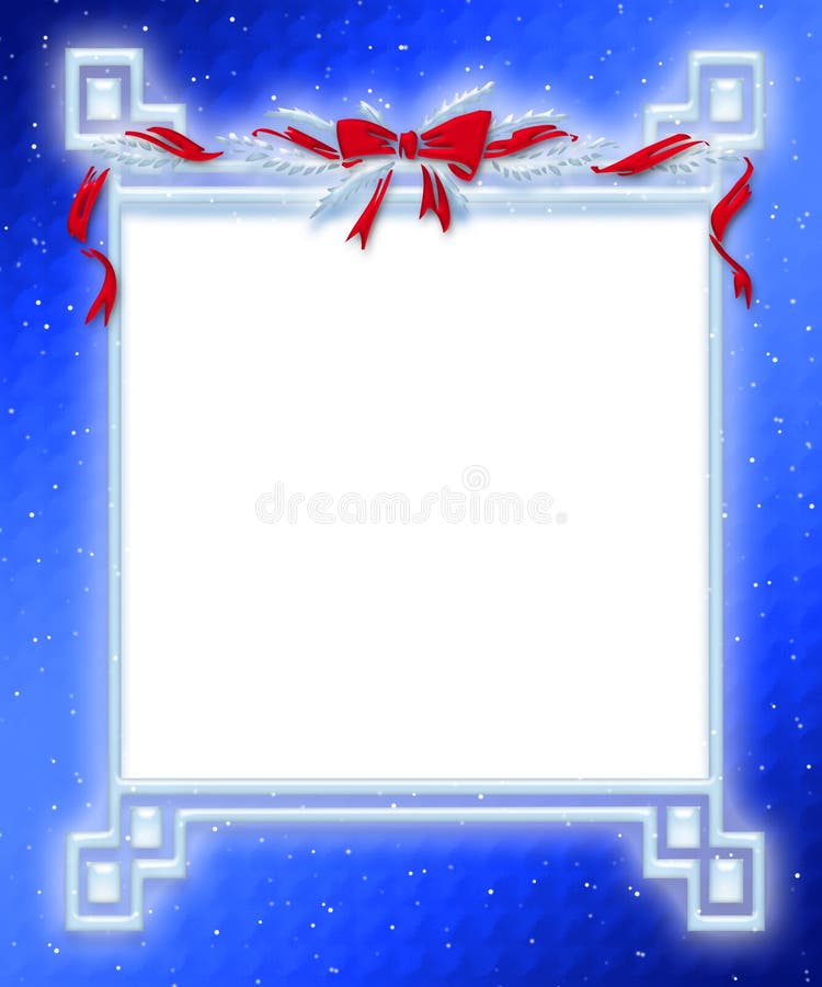 Holiday Ribbon Frame stock illustration. Illustration of winter - 7008258