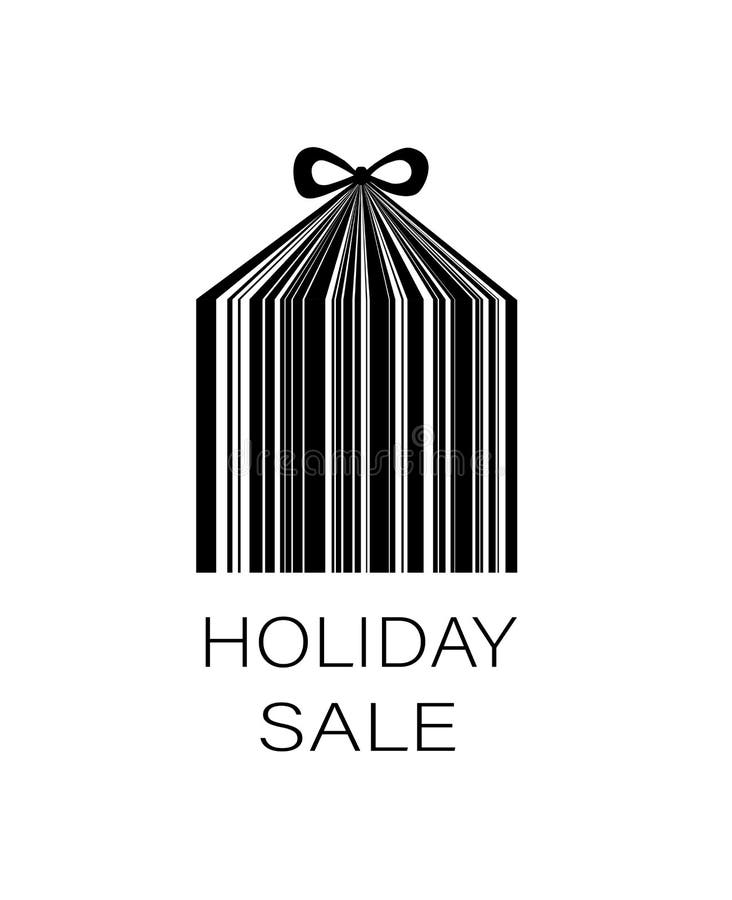 Holiday Sale Bar Code on the White Background, Stock Vector ...