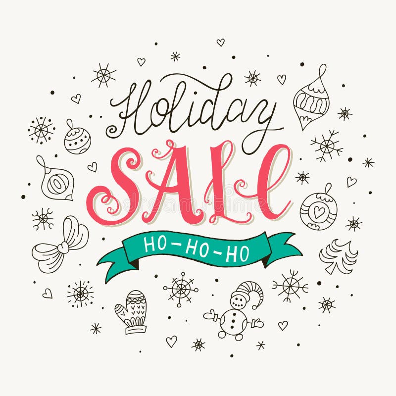 Holiday sale poster stock vector. Illustration of offer - 63067307