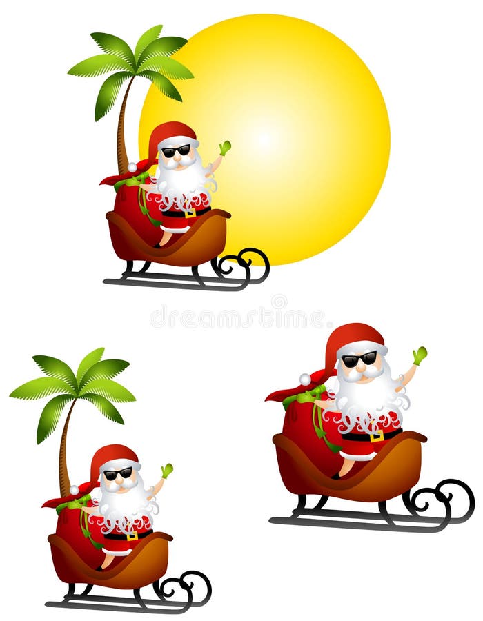 Holiday Santa Claus Travel stock illustration. Illustration of cartoon ...