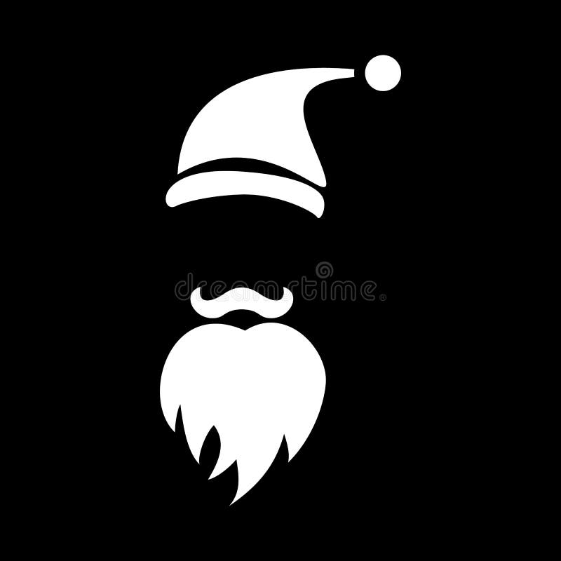 Holiday Santa Icon, Simple Style Stock Vector - Illustration of ...