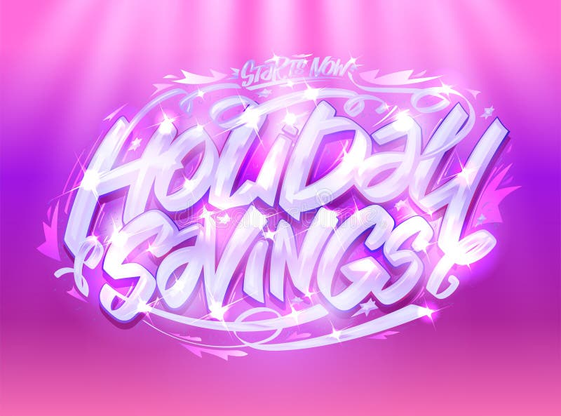 Holiday Savings, Holiday Sale Poster or Web Banner Template Stock ...