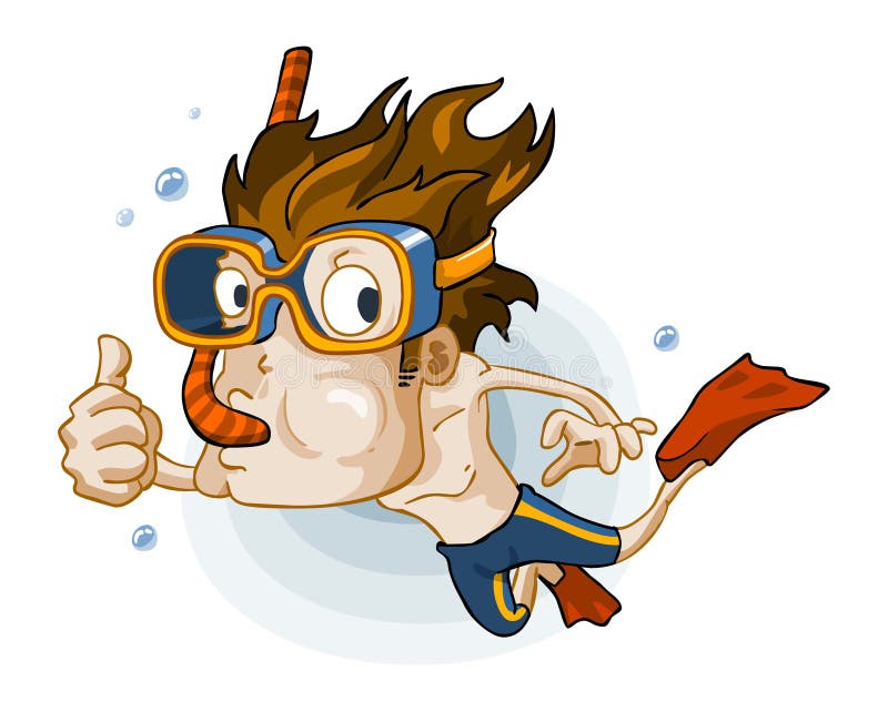 Holiday with Scuba Diving stock vector. Illustration of deep - 12105761