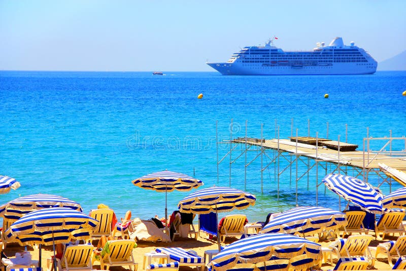 3D Image of Cruise Ship on the Sea Stock Image - Image of climate ...