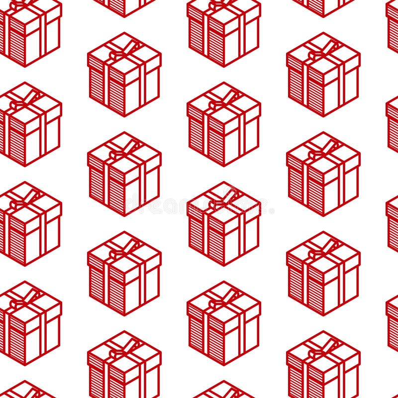 Holiday Seamless Pattern with Red Gift Boxes Stock Vector ...