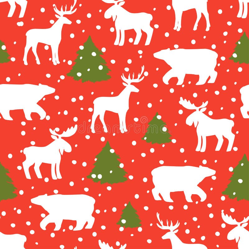 Christmas Seamless Pattern. Vector. Stock Vector - Illustration of ...