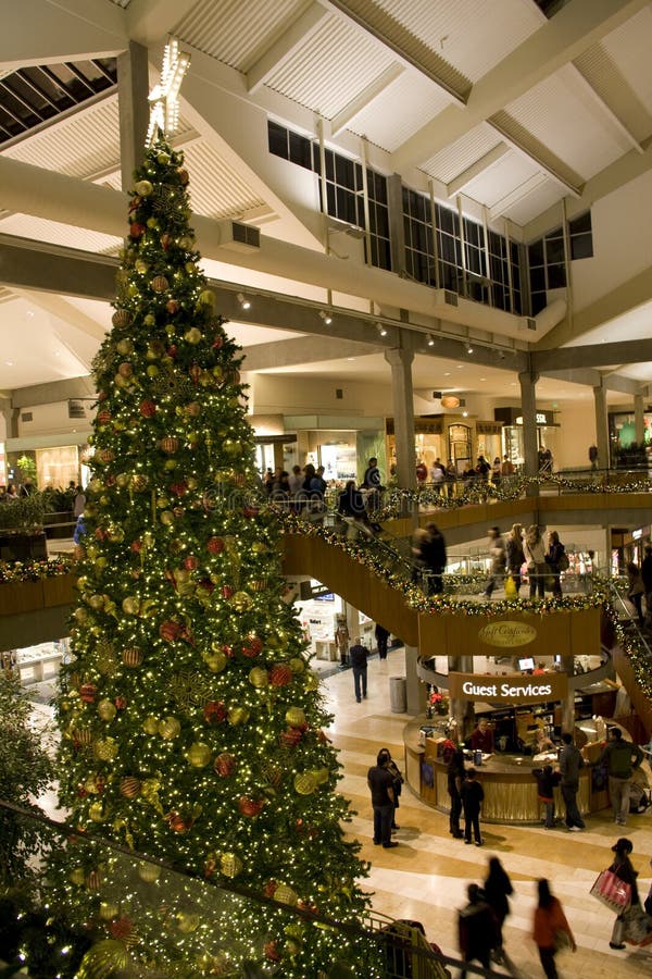 Christmas Decorations at Mall Editorial Image - Image of green ...