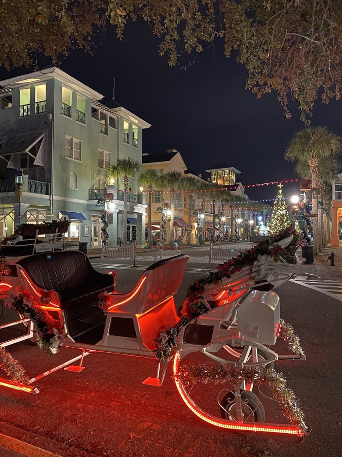 Holiday Sleigh Ride at Celebration Florida USA Editorial Photography ...