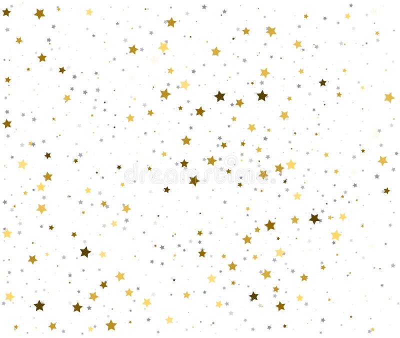 Holiday Sparkle Background with Floating Gold and Silver Stars. Stock ...