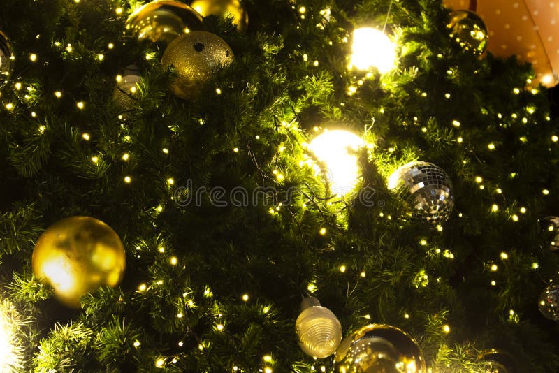 Christmas Tree Light Closeup Background Stock Photo - Image of detail ...