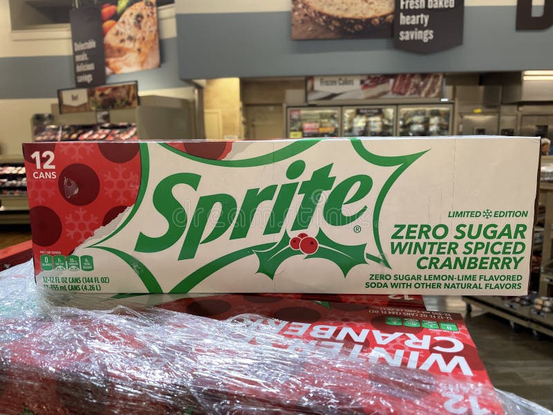 Holiday Sprite 12 Pack Designed Box Front View Editorial Stock Photo ...