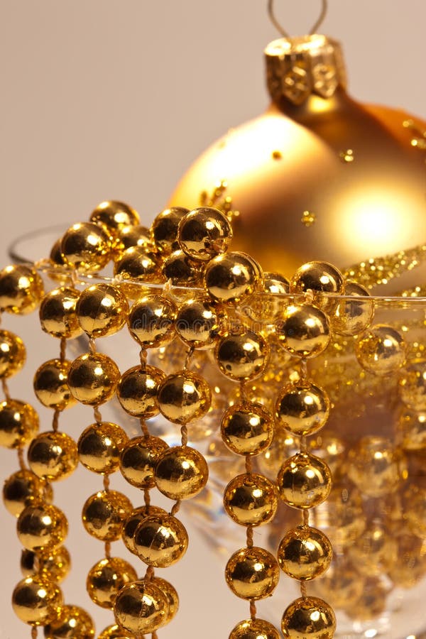 Holiday still life stock image. Image of sphere, golden - 12207519