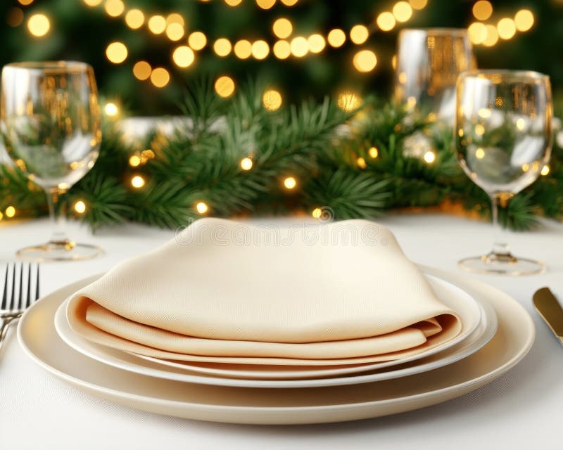 Holiday Table Setting with Folded Napkins Create a Festive Look, Festive Tablescape Ideas for ...