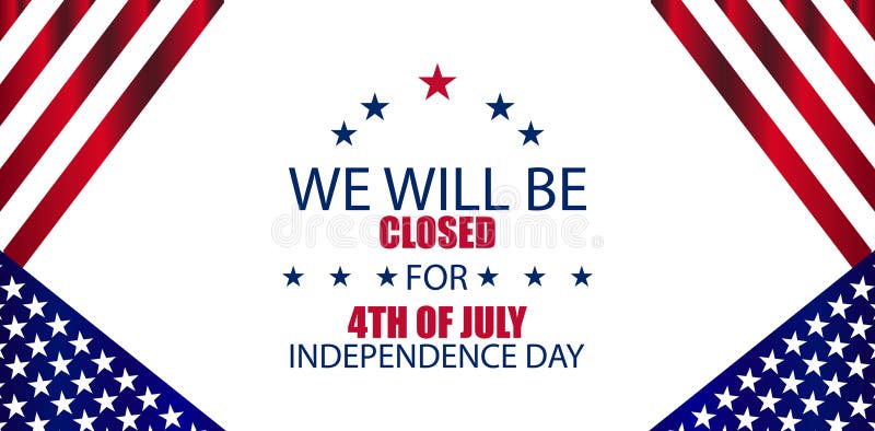 Holiday 4th of July Closure with Patriotic Flag Design Stock ...