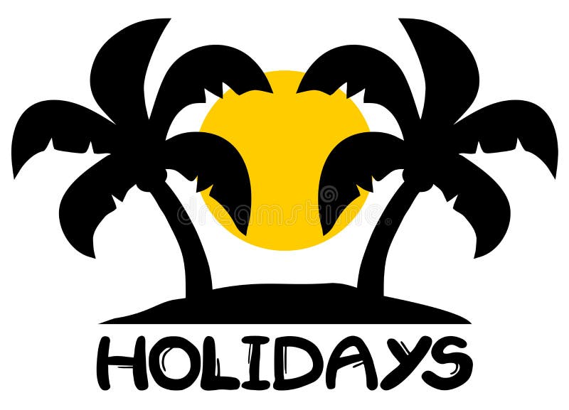 Holidays beach symbol stock vector. Illustration of wave - 41881938