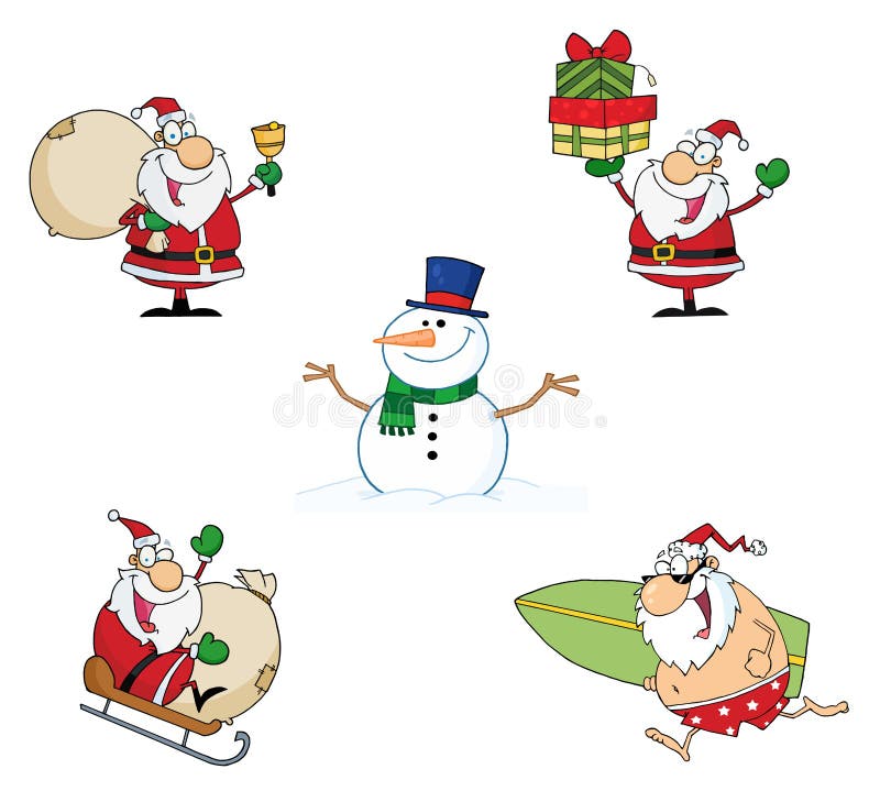 Holidays Cartoon Characters Stock Vector - Illustration of nick, clause ...