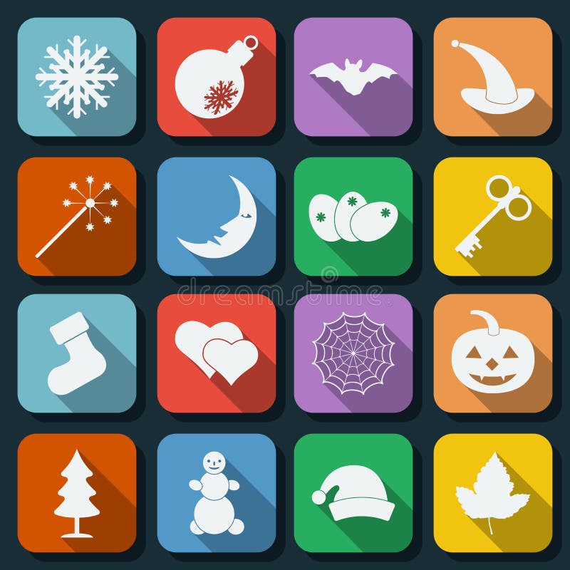 Retro Mod Icons (vector) stock vector. Illustration of flower - 2564767