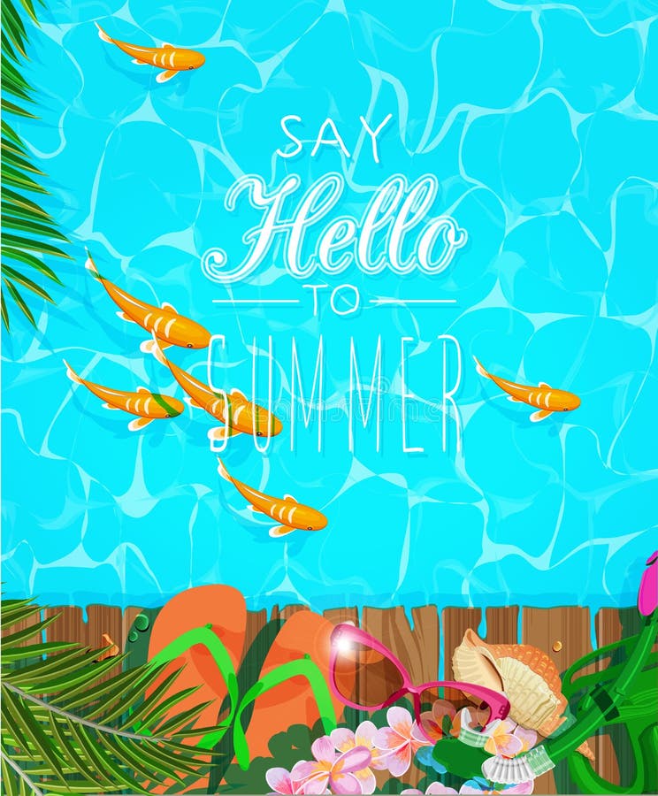 Holidays ocean banner stock vector. Illustration of placard - 52616922