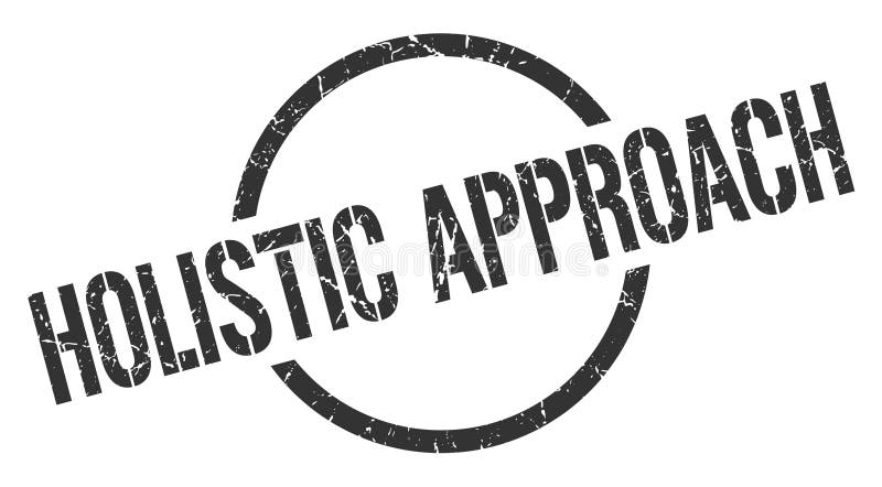 Holistic Approach Stamp. Holistic Approach Round Isolated Sign Stock ...