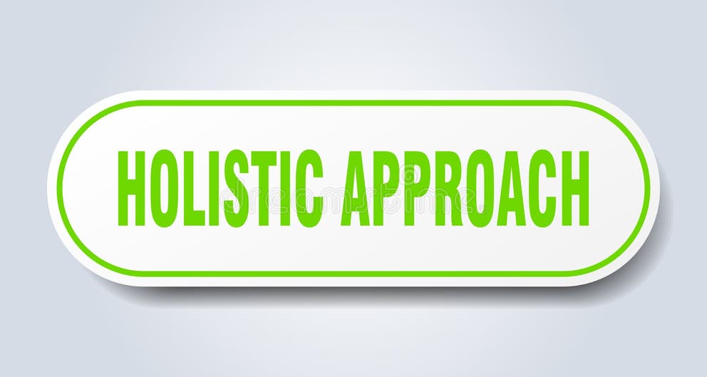 Holistic approach sticker. stock vector. Illustration of sign - 197144017