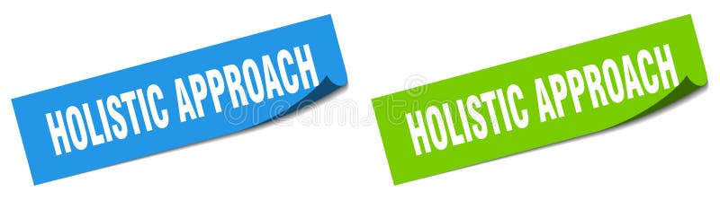 Holistic Approach Sticker. Holistic Approach Sign Set Stock Vector ...