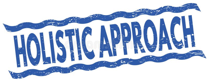HOLISTIC APPROACH Text on Blue Lines Stamp Sign Stock Illustration ...