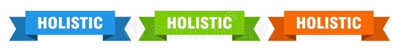 Holistic Ribbon. Holistic Isolated Paper Sign. Banner Stock Vector ...