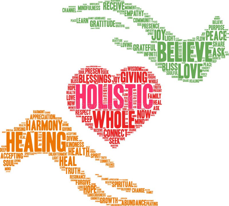 Holistic Word Cloud stock vector. Illustration of accepting - 98250085