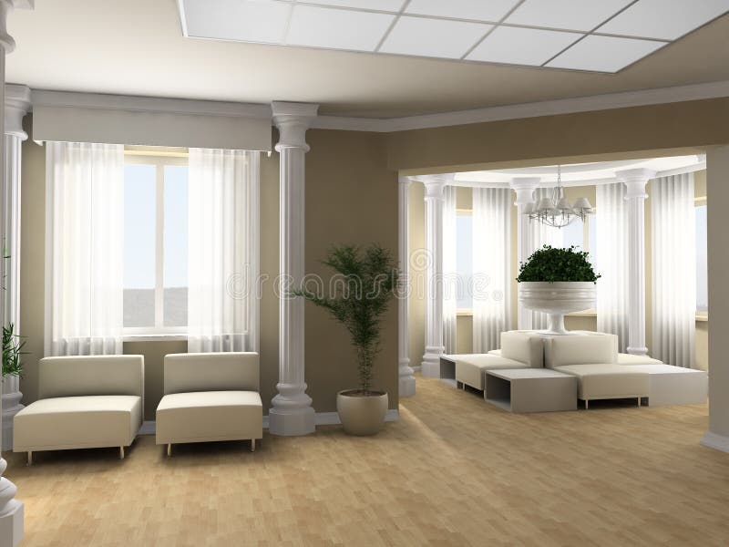 Holl in office stock illustration. Illustration of interior - 12854998