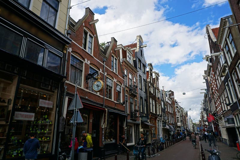 Holland, Amsterdam, the City Streets with Its Typical Palaces Editorial ...