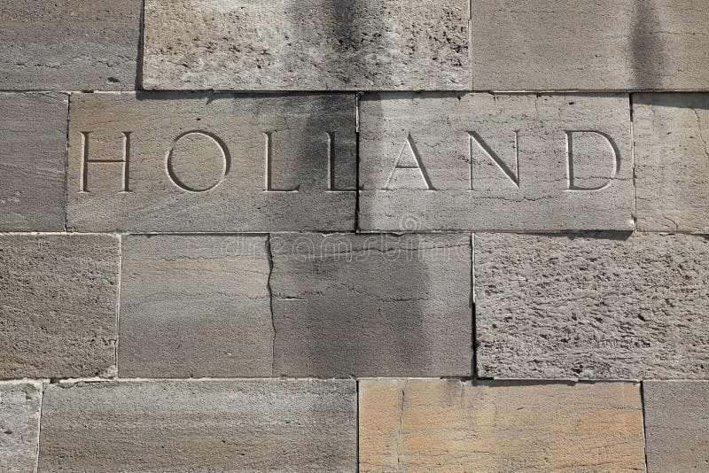 Holland. Word Carved into Stone Blocks. Stock Photo - Image of ...