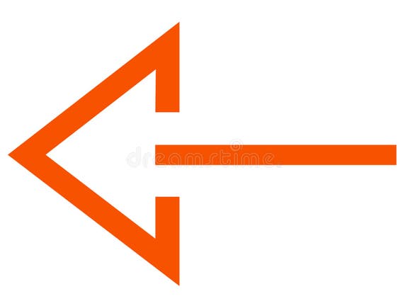 Hollow arrow full shape stock illustration. Illustration of signage ...
