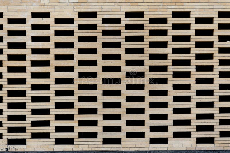 Hollow Brick Wall Texture Background Stock Image - Image of construct ...