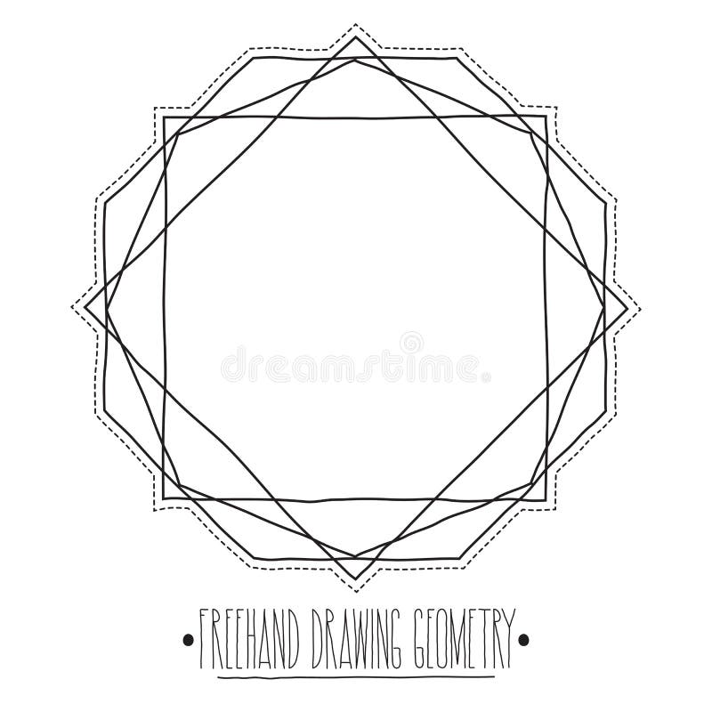 Hollow Core Geometric Shapes and Elements with Lines Polyhedrons Stock ...