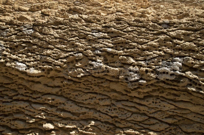Hollow Limestone Cliff Close Stock Photo - Image of texture, pattern ...