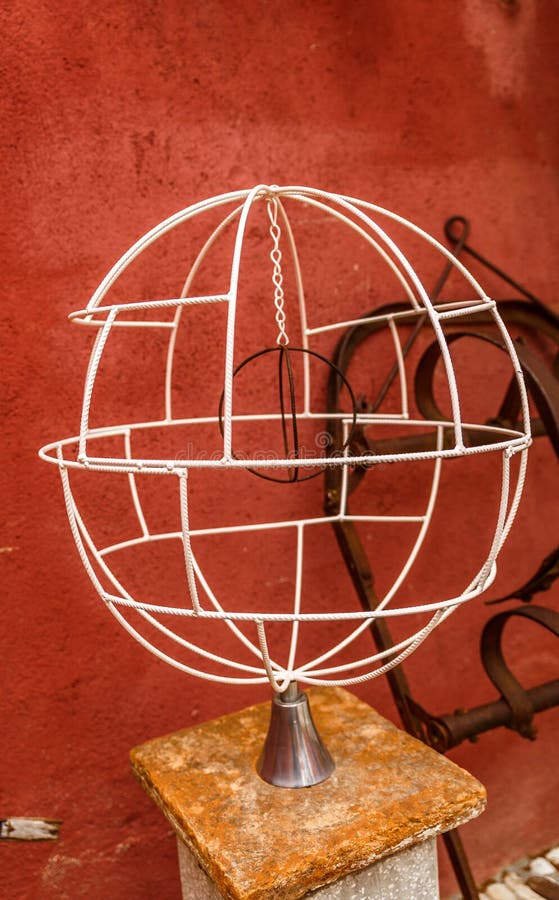 Hollow Metallic Old White Sphere Stock Photo - Image of aged, headed ...