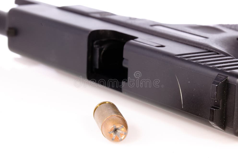 Hollow Point Bullet with Gun Stock Image - Image of hollow, studio ...