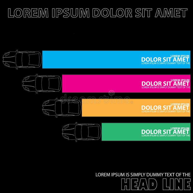 Hollow Racing Car and Color Tab Stock Vector - Illustration of artwork ...