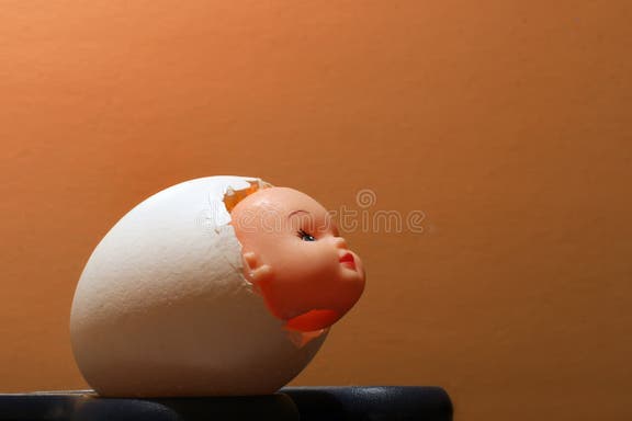 Hollow Shell from the Egg with the Head of the Doll Inside Stock Image ...