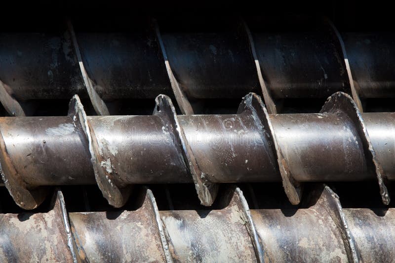 Drilling Augers after Dirt Drill 2 Stock Photo - Image of machine ...