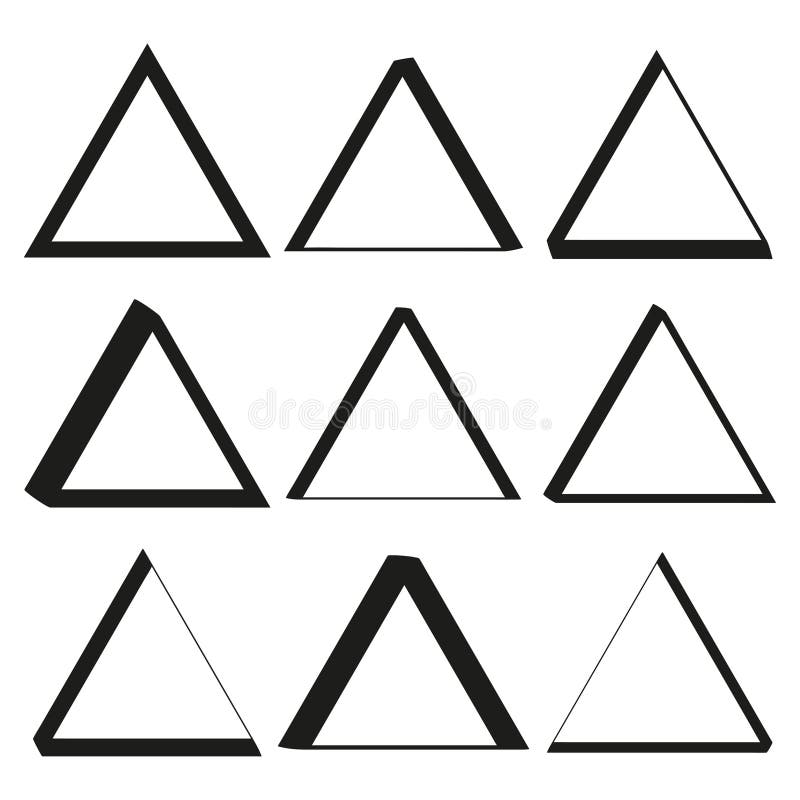 Hollow Triangle Stock Illustrations – 321 Hollow Triangle Stock ...