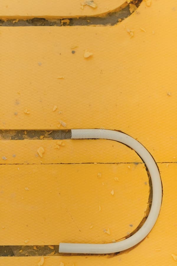 Hollow the Yellow Rigid Foam Floor in Preparation of Laying Floor ...