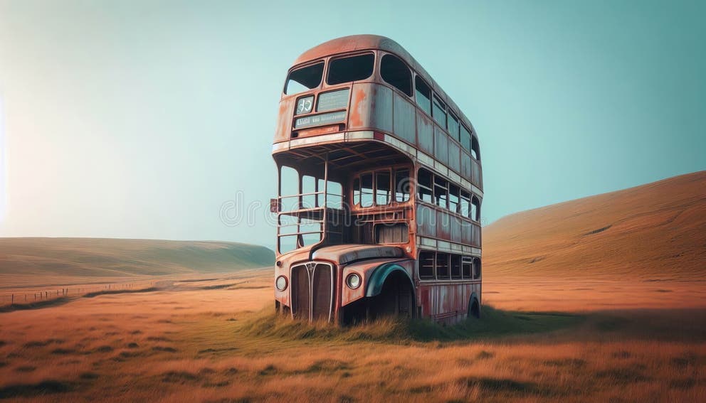 The Hollowed Out Shell of a Double Decker Bus Provides an Unusua Stock ...