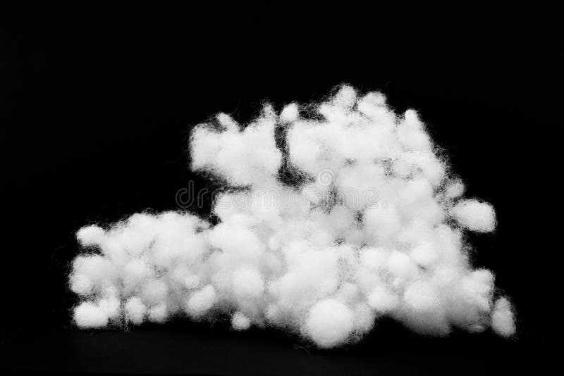 Hollowfiber, Polyester Fiber on Black Blue Background - Image Stock ...