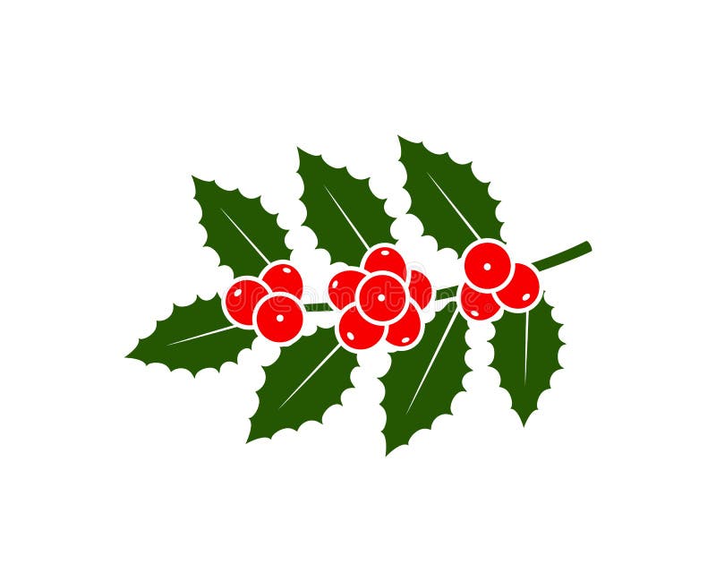 Holly Berry Logo. Isolated Holly Berry on White Background Stock Vector ...