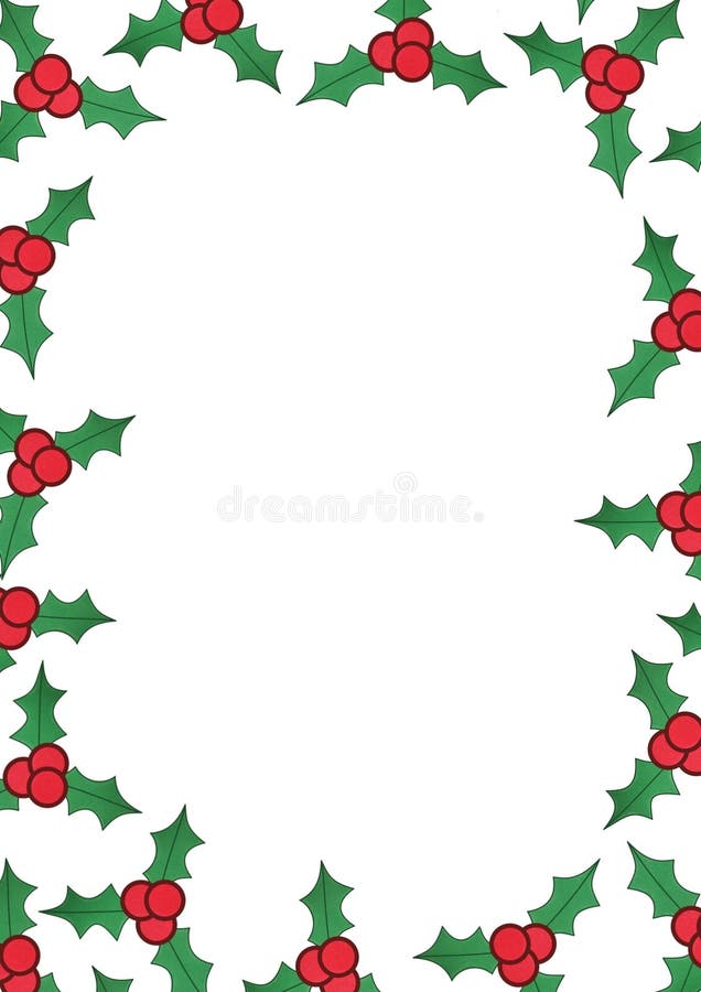 Holly border stock illustration. Illustration of illustrated - 2103014